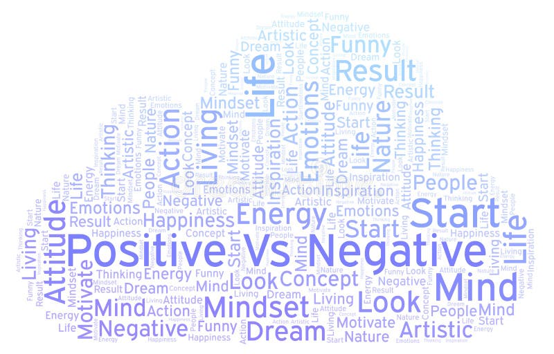 Positive Vs Negative Word Cloud, Made with Text only. Stock ...