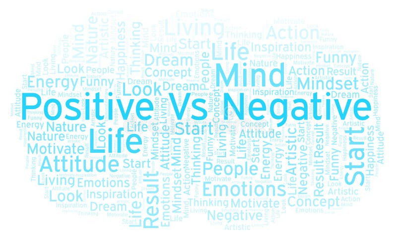 Positive Vs Negative Word Cloud, Made with Text only. Stock ...