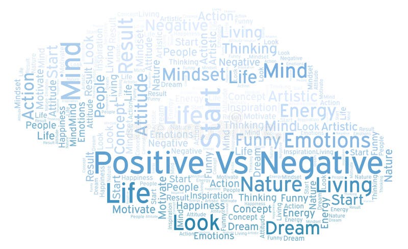 Positive Vs Negative Word Cloud, Made with Text only. Stock ...