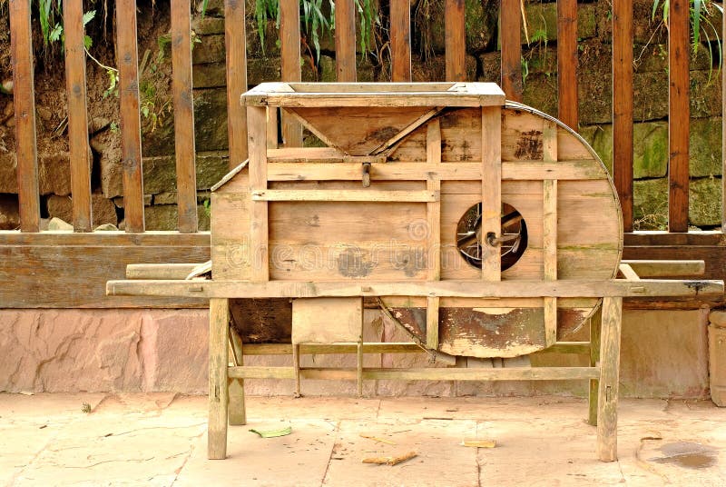 Positive the Windmill,useful Tool in Chinese Villa Stock Photo - Image ...