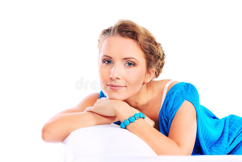 Positive woman stock photo. Image of calm, copy, elegant - 28085112