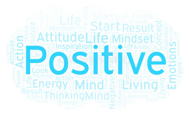 Be Positive! Word Cloud, Made with Text only. Stock Illustration ...