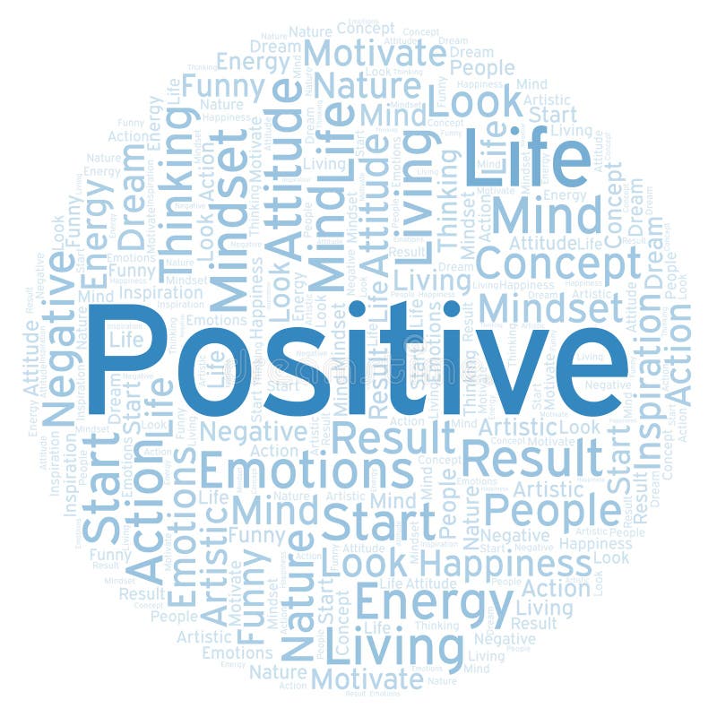 Be Positive! Word Cloud, Made with Text only. Stock Illustration ...