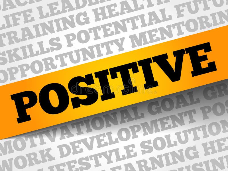 Positive word cloud stock illustration. Illustration of optimism ...