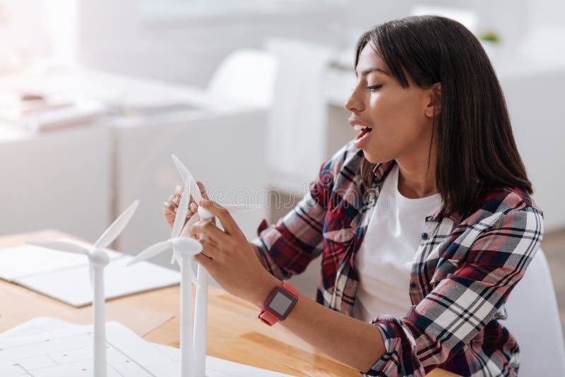Positive Young Environmentalist Working on a Project Stock Photo ...