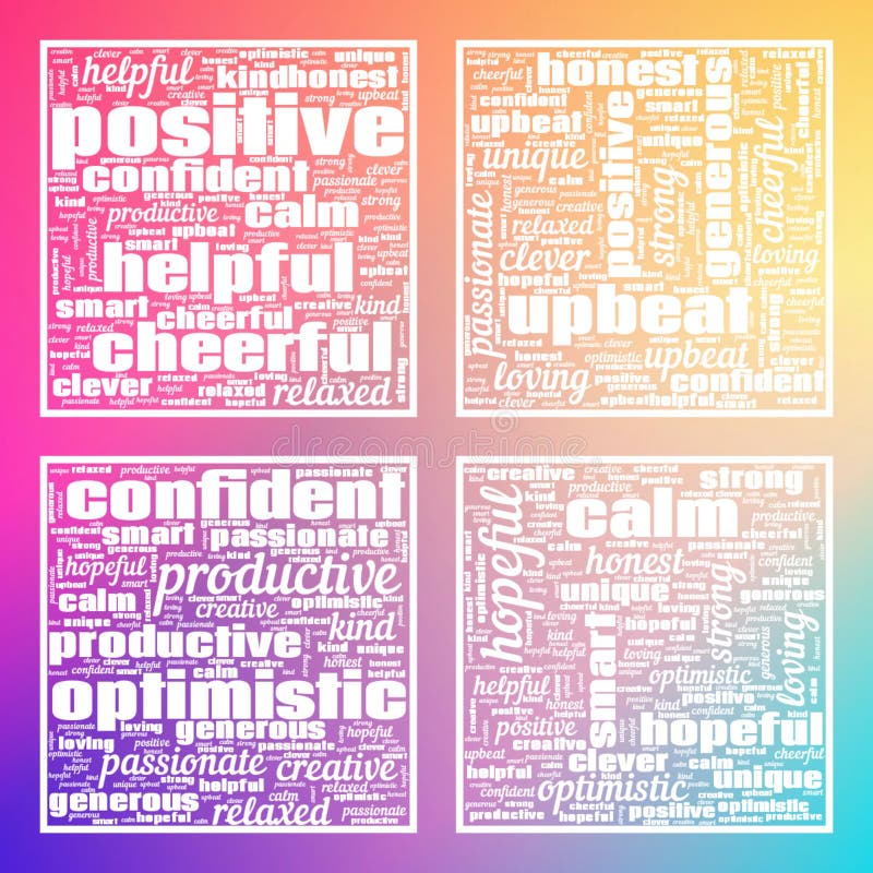 Positivity Hope Success Text Illustration Background Abstract Stock ...