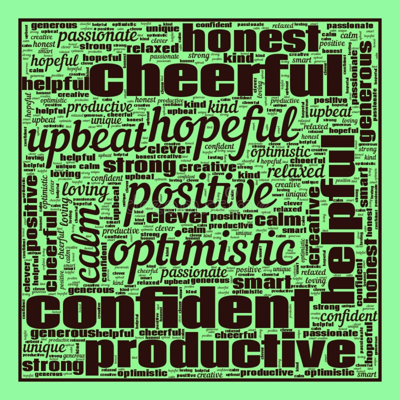 Positivity Hope Success Text Illustration Background Abstract Stock ...