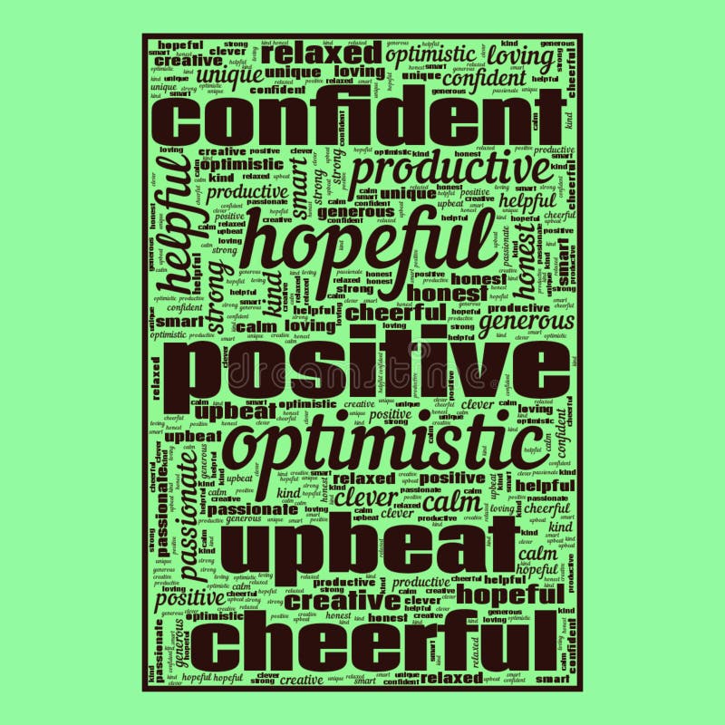 Positivity Hope Success Text Illustration Background Abstract Stock ...