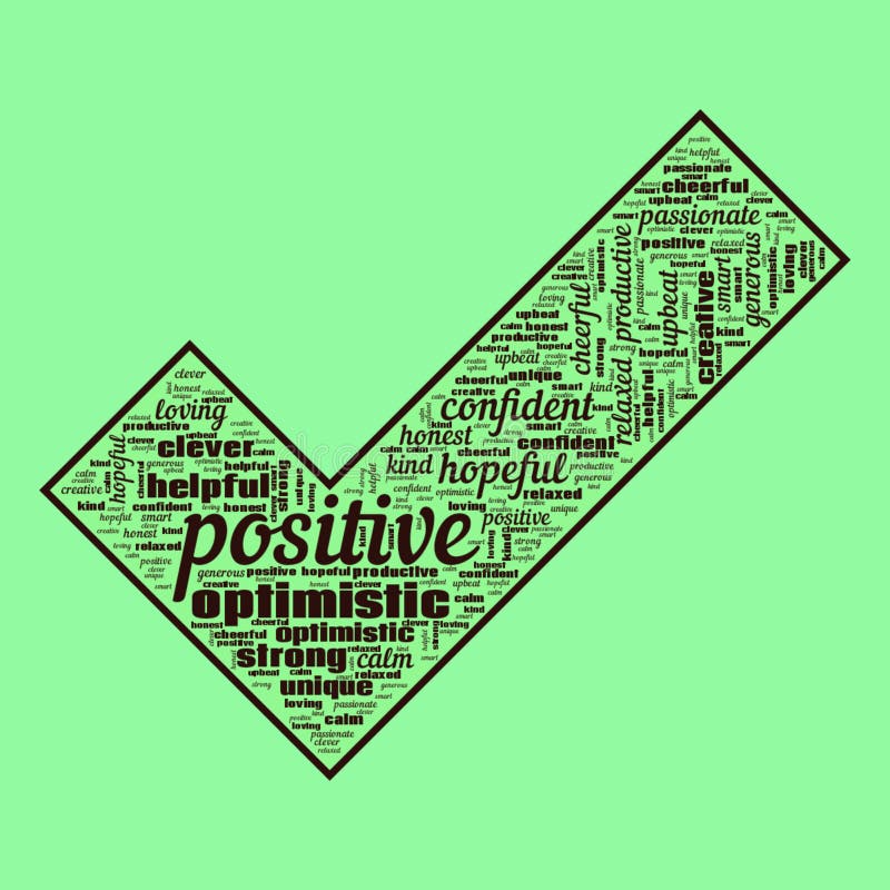 Positivity Hope Success Text Illustration Background Abstract Stock ...