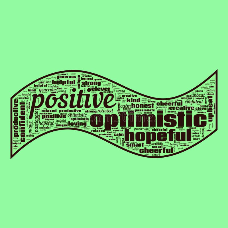 Positivity Hope Success Text Illustration Background Abstract Stock ...