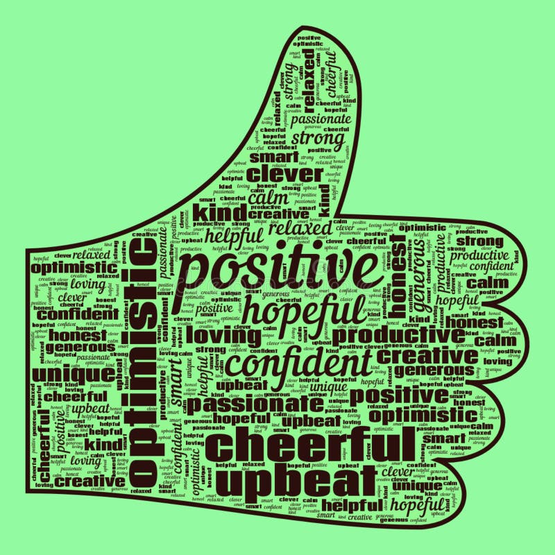 Positivity Hope Success Text Illustration Background Abstract Stock ...