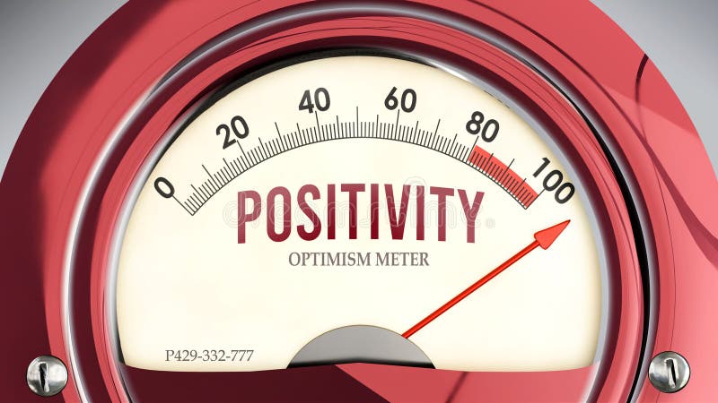 Positivity and Optimism Meter that is Hitting a Full Scale, Showing a ...