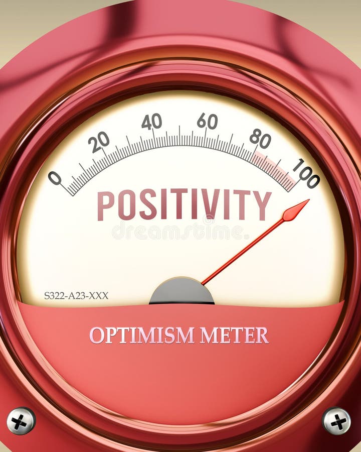 Positivity and Optimism Meter that is Hitting a Full Scale, Showing a ...