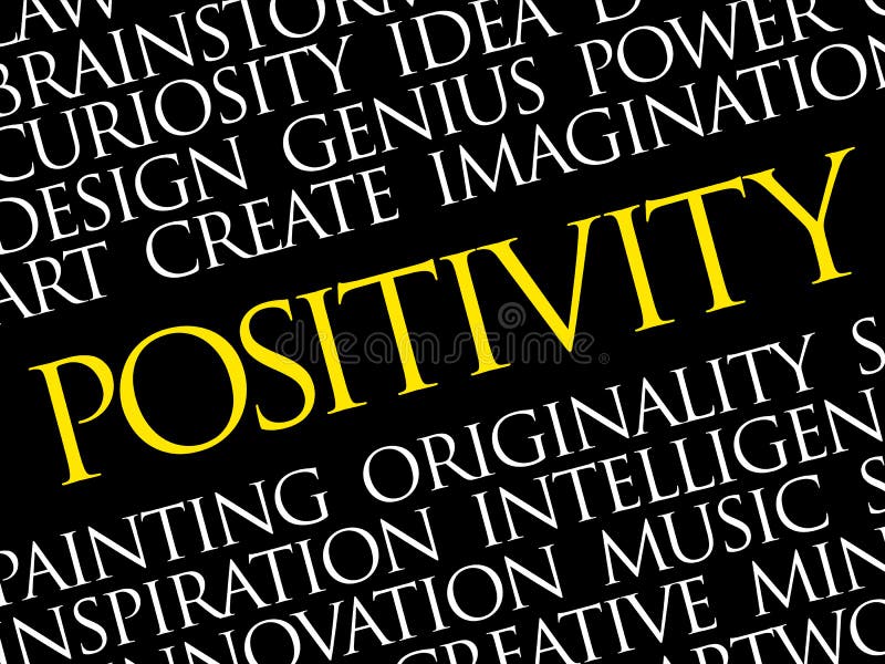 Positivity Creative Vetor Word Text With Handwritten Rainbow Vibrant ...
