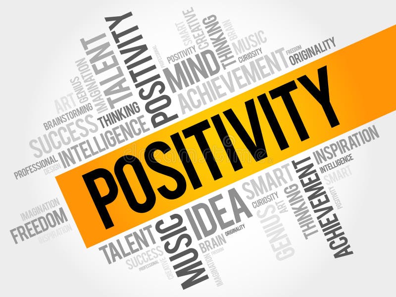 Positivity word cloud stock illustration. Illustration of creativity ...