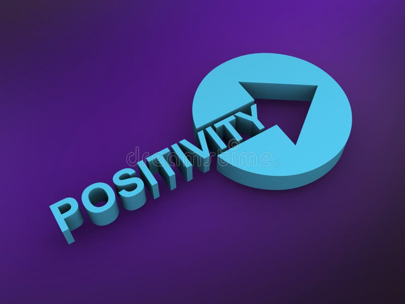Positivity word on purple stock illustration. Illustration of purple ...