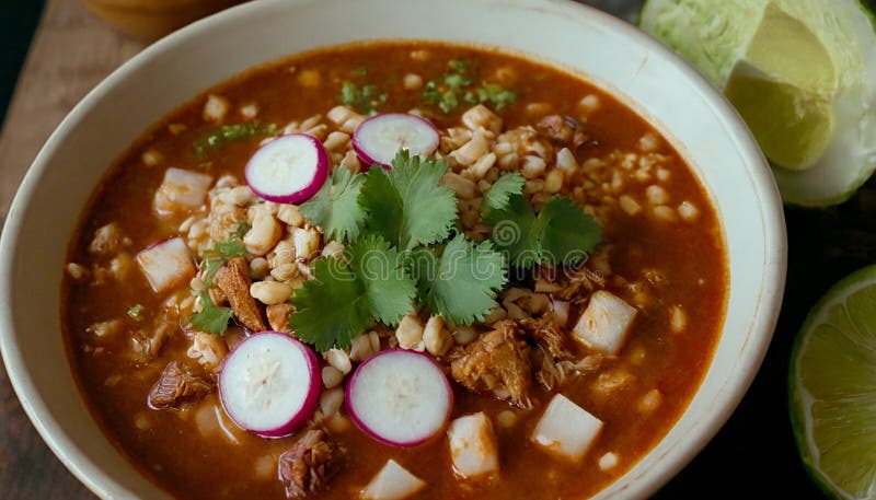 Posole Is A Traditional Mexican Dish Stock Illustration Illustration