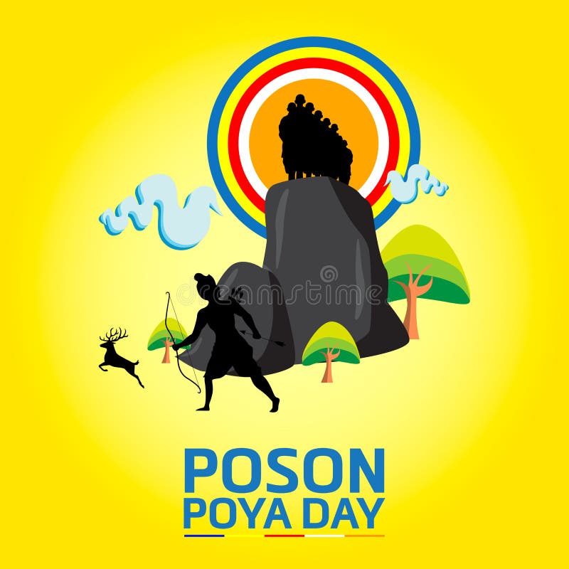 Poson Poya Day. Sri Lanka Poson Day. Mihinthale. Eps10 Stock de ...