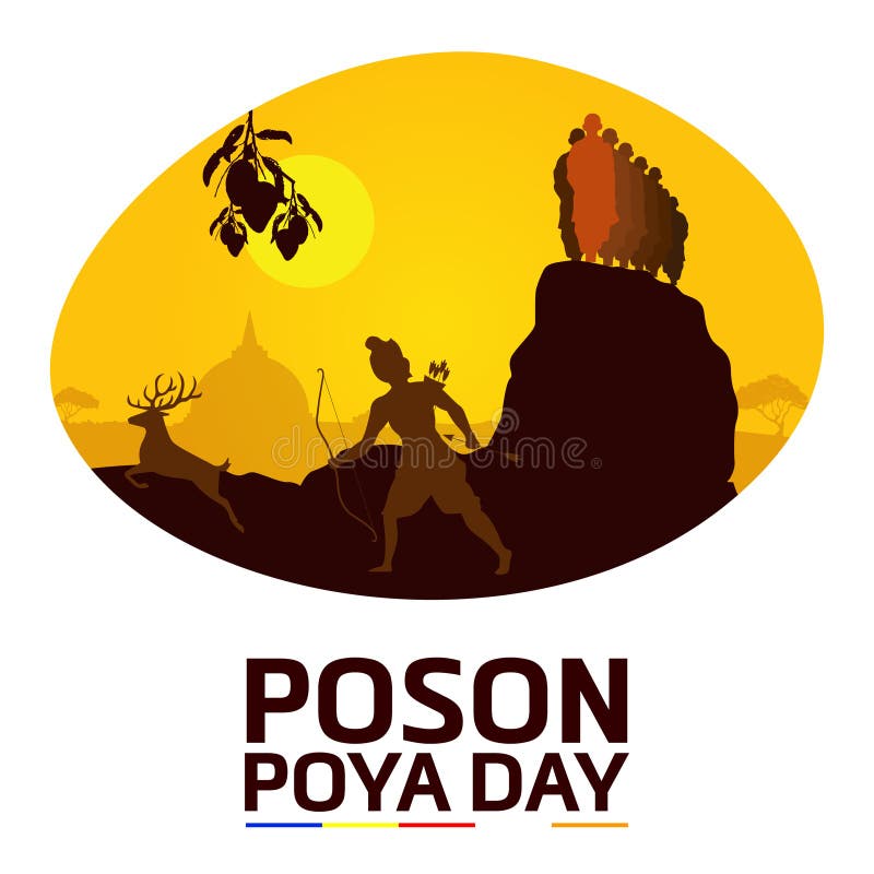 Poson Poya Day. Sri Lanka Poson Day. Mihinthale. EPS10 Stock ...