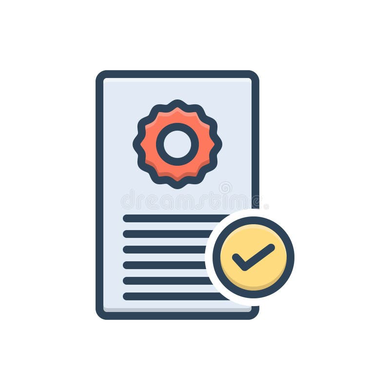 Color Illustration Icon for Possess, Acquire and Documents Stock ...