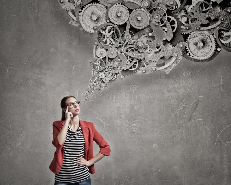 She Possesses Constructive Thinking Stock Photo - Image of team, woman ...