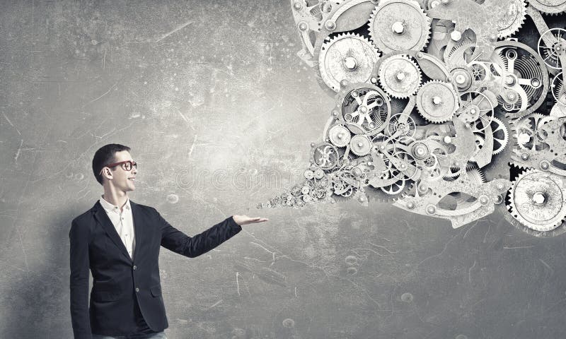 He Possesses Constructive Thinking Stock Image - Image of creativity ...