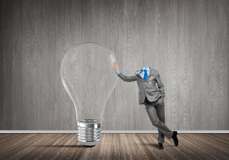 He Possesses Creative Thinking Stock Photo - Image of light, empty ...