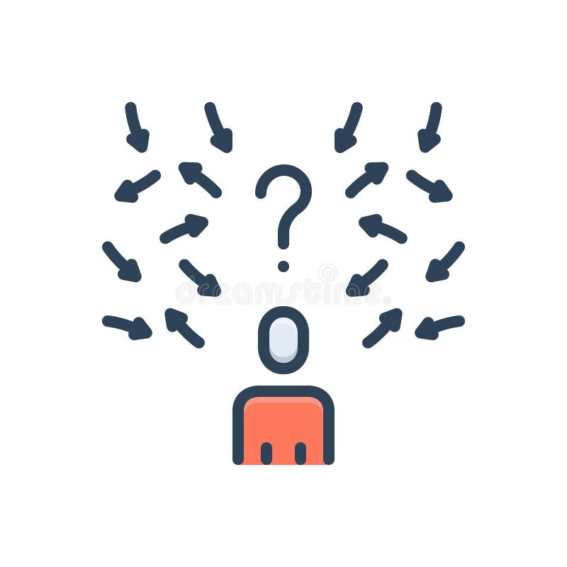 Color Illustration Icon for Possibilities, Probability and Question ...