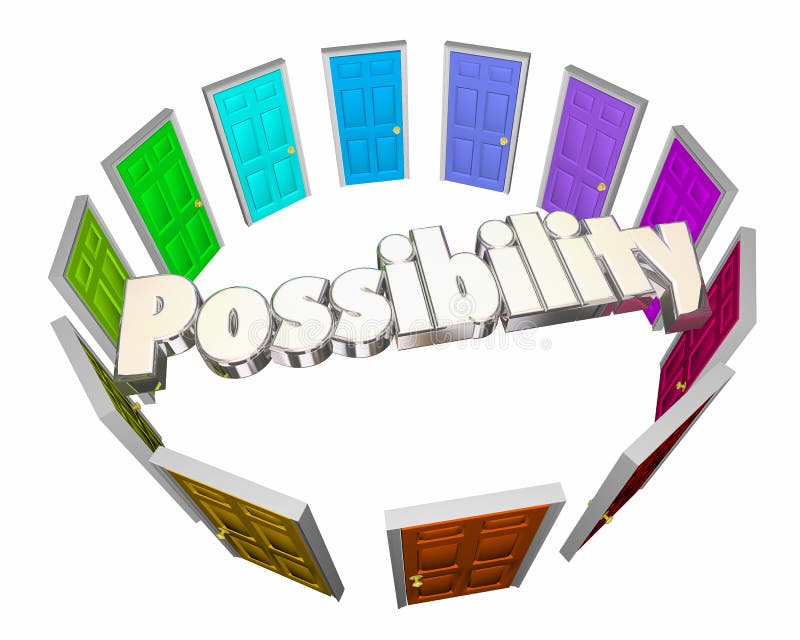 Possibility Doors Circle Future Potential Opportunity Stock ...