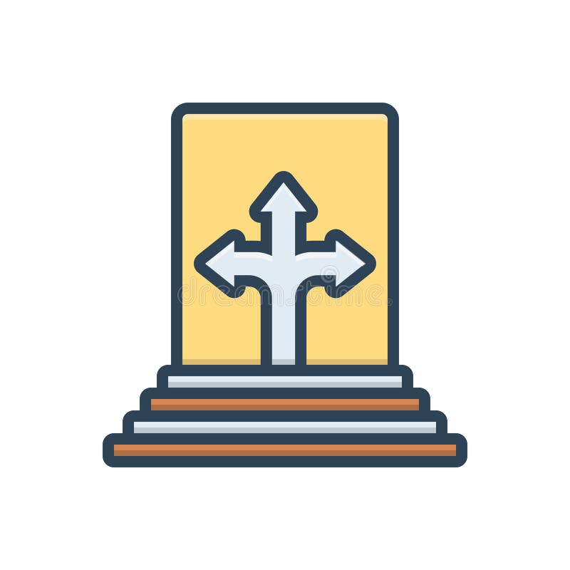 Color Illustration Icon for Possibility, Potential and Cross Stock ...