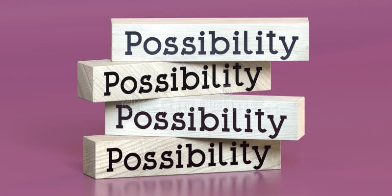 Possibility - Words on Wooden Blocks Stock Illustration - Illustration ...