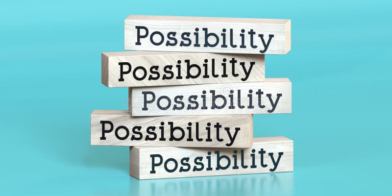 Possibility - Words on Wooden Blocks Stock Illustration - Illustration ...