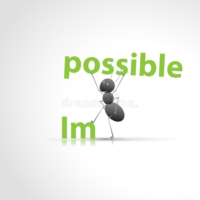 Possible VS Impossible stock illustration. Illustration of achieved ...