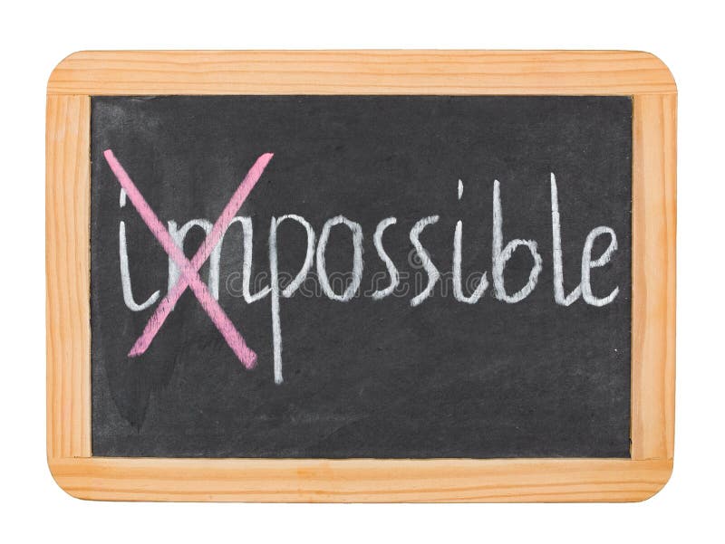 Possible Caption on Chalk Board Stock Photo - Image of impossible, idea ...