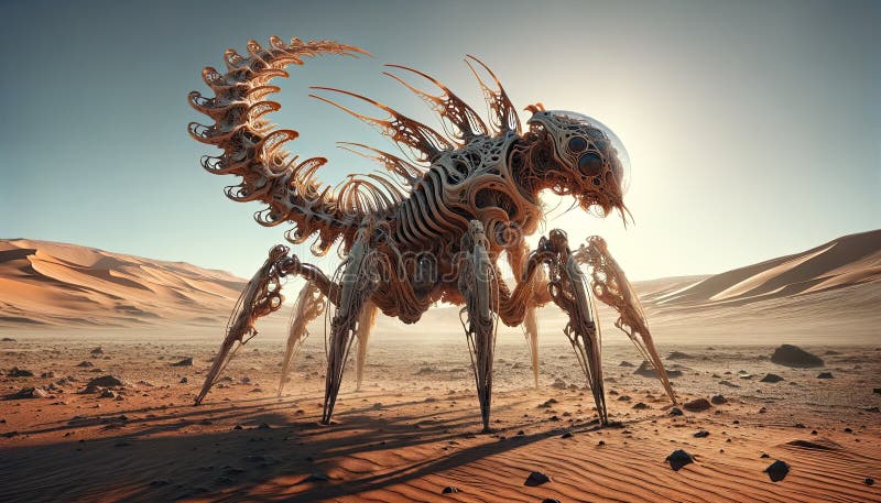 Possible Form of Life on the Planet Mars. Stock Illustration ...