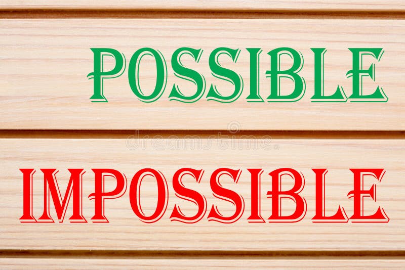 Impossible To Possible Concept Stock Photo - Image of optimist ...