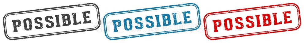 Possible stamp. possible rectangular stamp set isolated on white ...