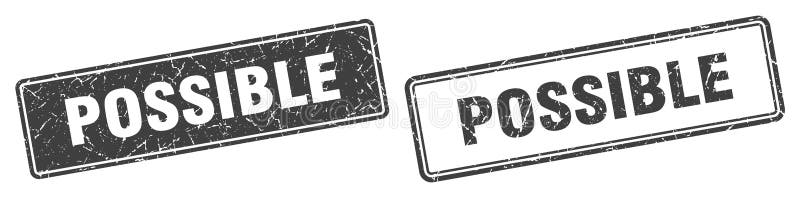 Possible Stamp Set. Possible Square Grunge Sign Stock Vector ...