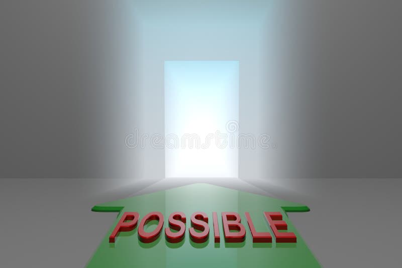 Possible to the open gate stock illustration. Illustration of bravery ...