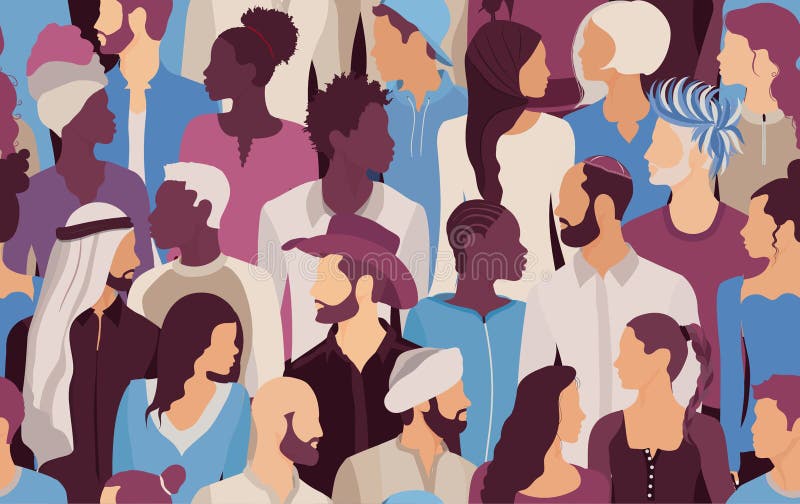 People Talking Diversity. Seamless Pattern. Communication Dialogue ...