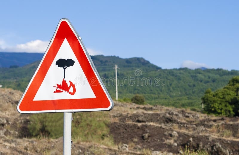 Possible Volcanic Eruption Sighn Stock Image - Image of sign, eruption ...