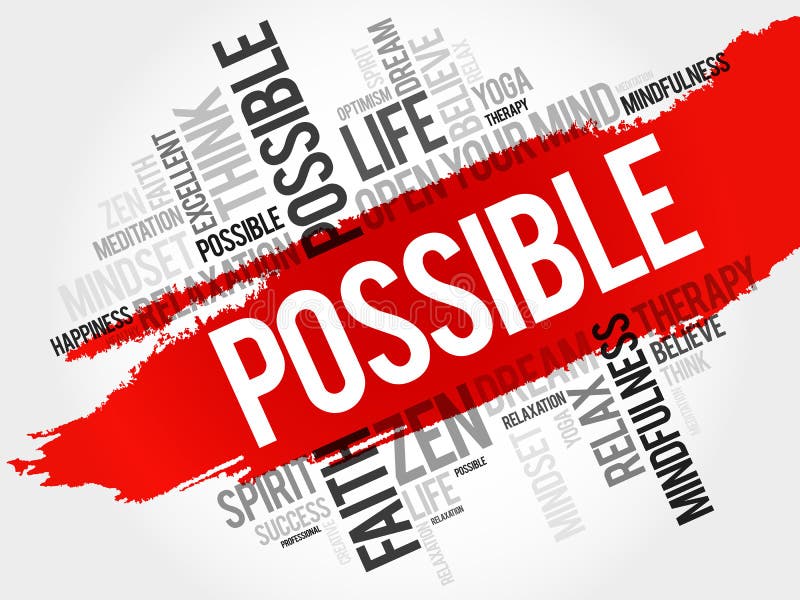 Possible Word Cloud Collage Stock Illustration - Illustration of ...