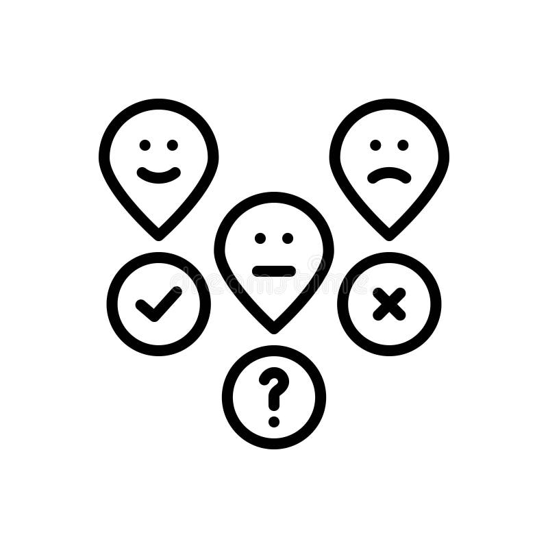 Black Line Icon for Possibly, Likely and Probably Stock Vector ...