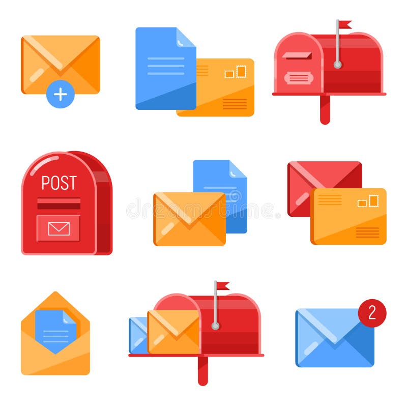 Post Mailbox Vector Illustration Stock Vector - Illustration of mail ...