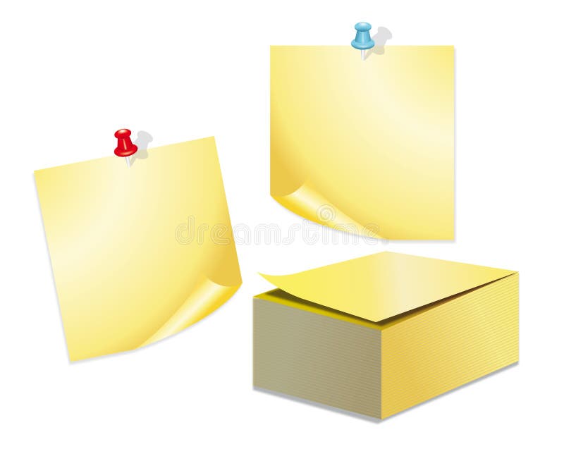 Post-it vector illustratie. Illustration of document - 23709354