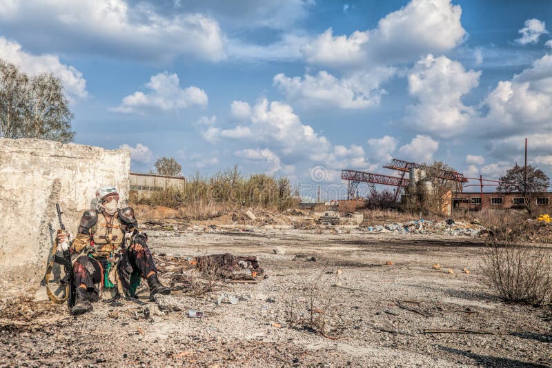 Post apoc beast survivor stock image. Image of fallout - 103336973