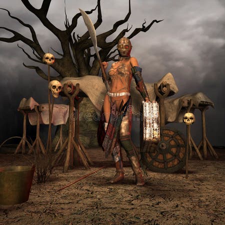 Post Apocalypse fighter stock illustration. Illustration of pose - 17185958