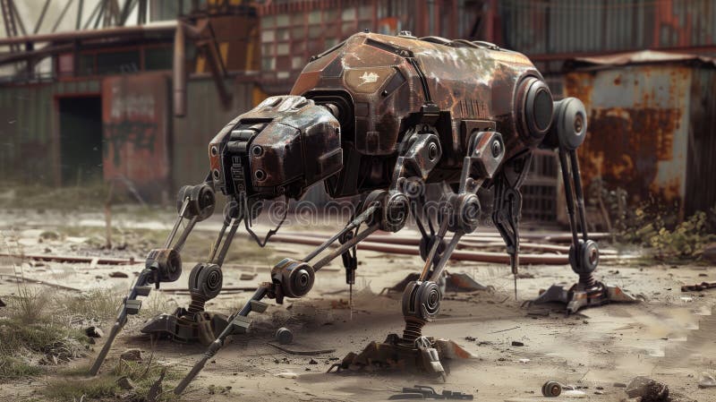 Post-apocalypse, Robot Dog. Sci-fi Scene. Advanced Futuristic ...