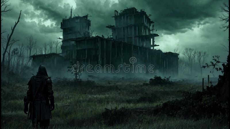 Post-apocalypse Scenery and Horror Navigating a Structure Stock Footage ...