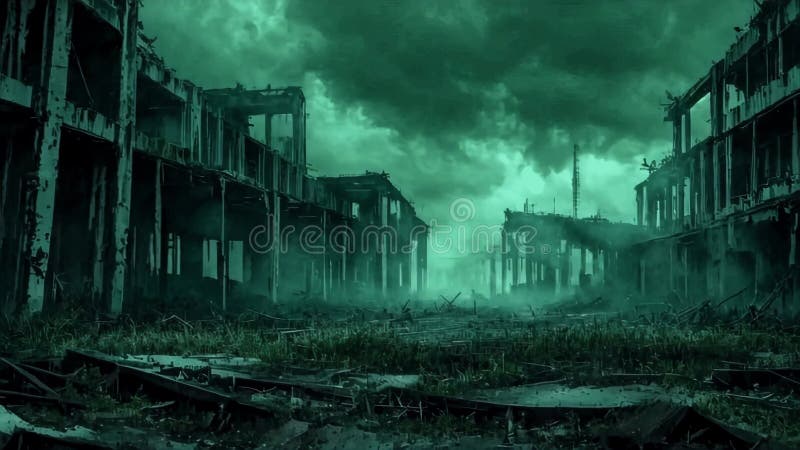 Post-apocalypse Scenery and Horror Navigating a Structure Stock Footage ...